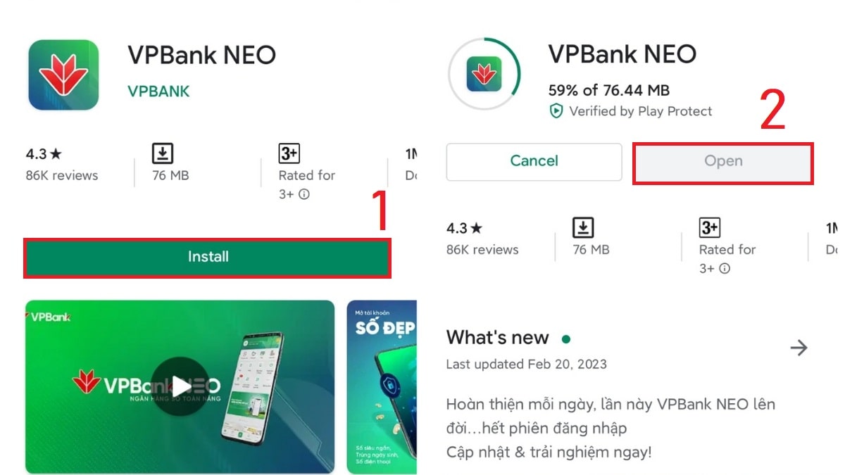 Tải VPBank NEO: Ngân hàng số đầu tiên của VPBank