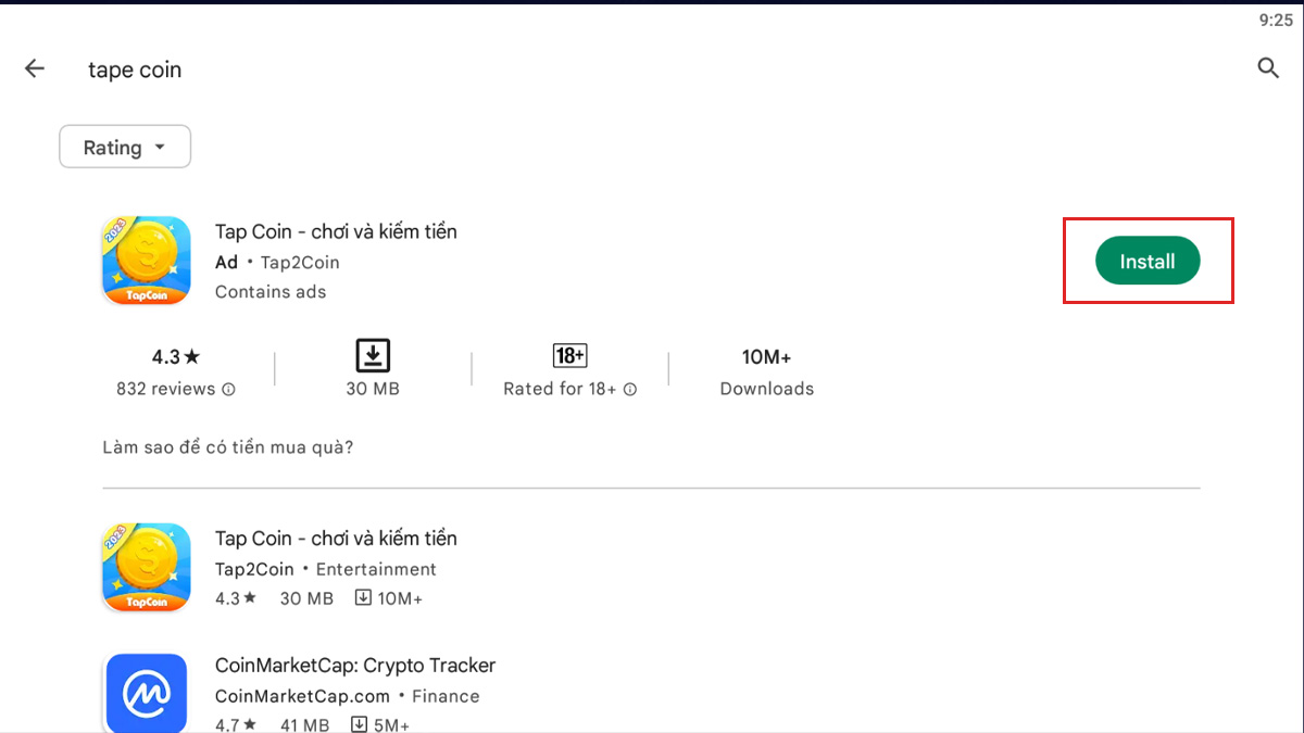 Tải Tap Coin: Ứng dụng kiếm tiền online trên PC, Android, iOS