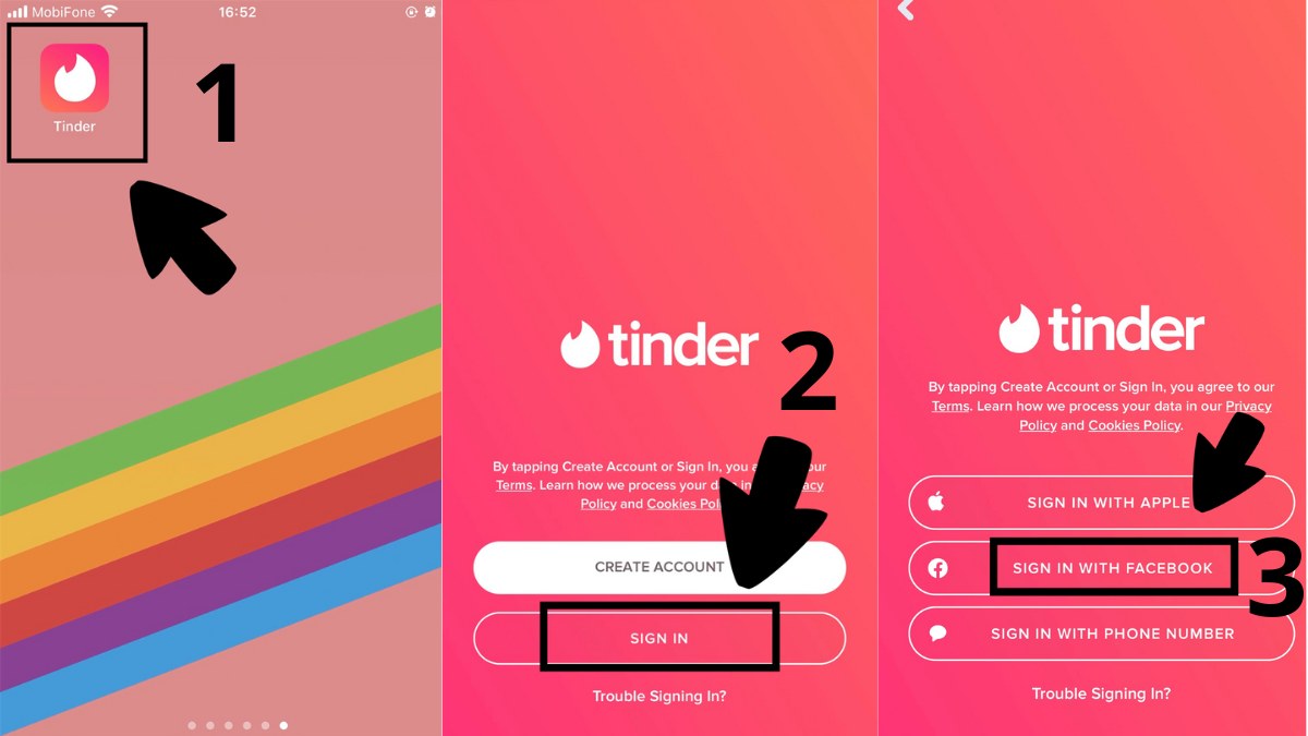 Cách đăng nhập Tinder trên website, máy tính, điện thoại