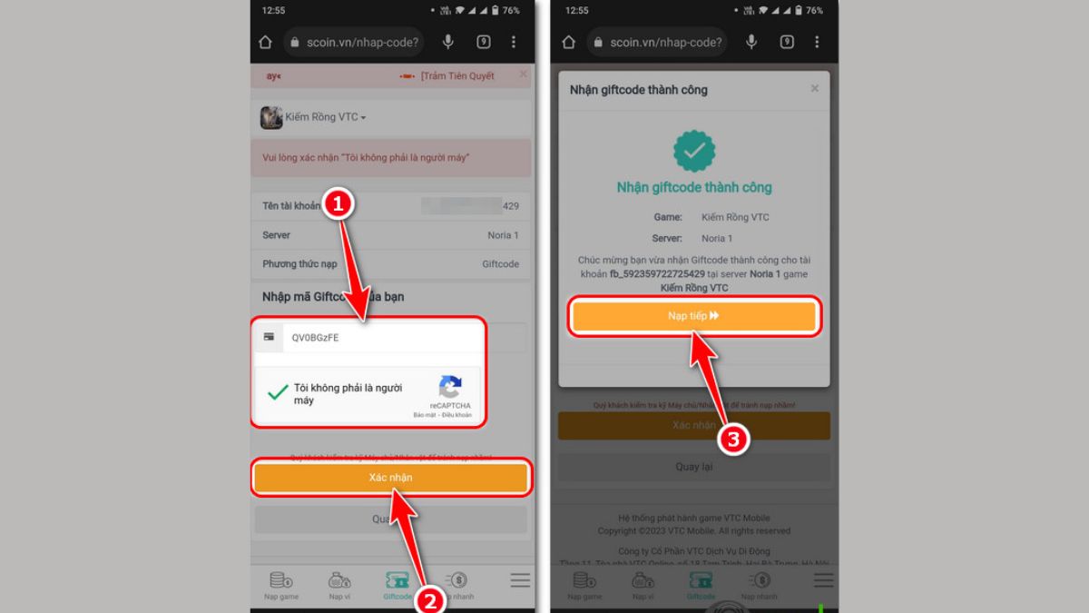 Code Kiếm Rồng VTC mới nhất 2024 - Cách nhập code