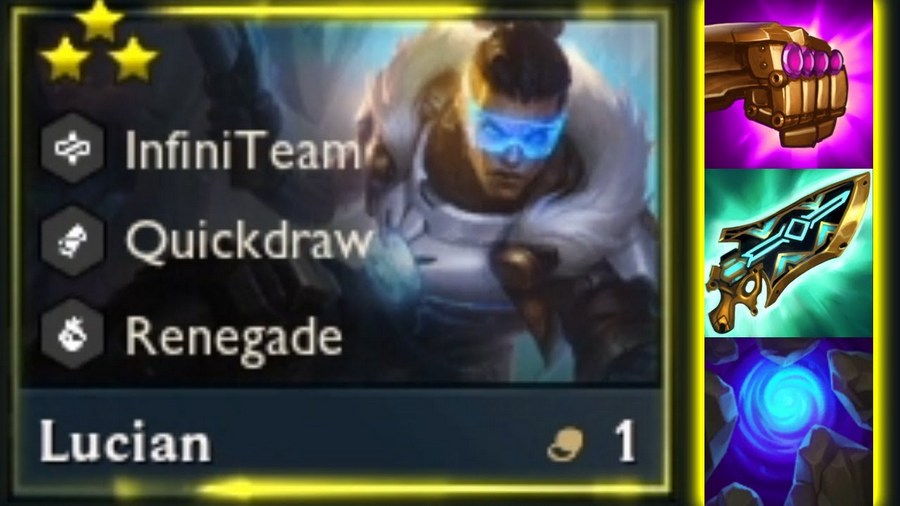 DTCL: Bài rác Lucian Rút Súng Nhanh luôn luôn vào top trong phiên bản mới