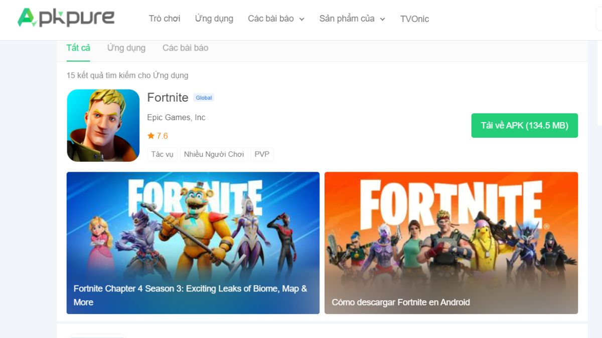 Cách tải Fortnite Apk trên Android và PC đơn giản nhất
