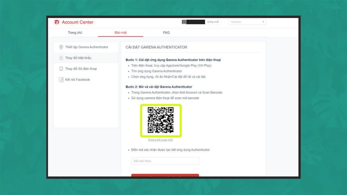 Cách tải Garena Authenticator và lấy mã bảo mật tài khoản