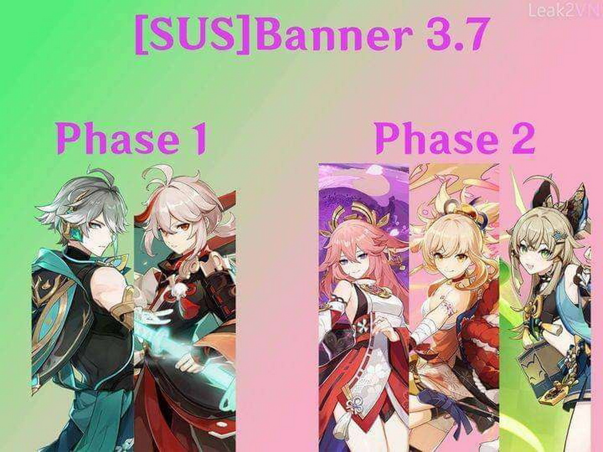 Genshin Impact: Nhân vật và vũ khí 5 sao trong banner 3.7 được tiết lộ, Kazuha rerun