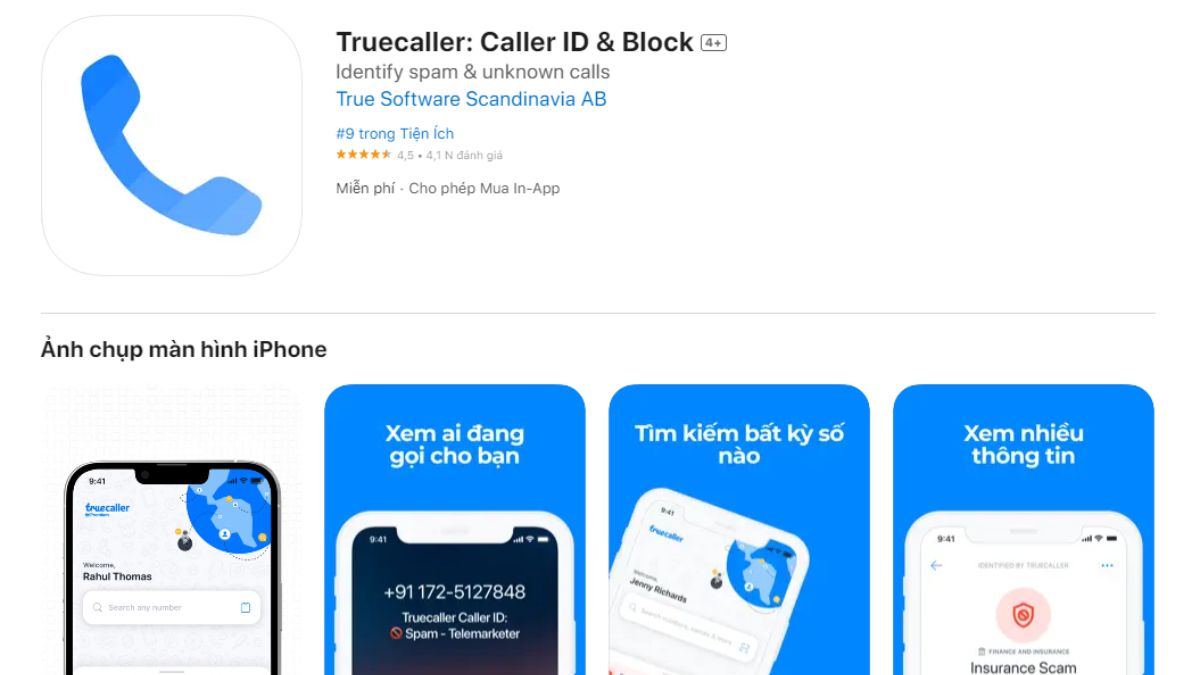 Tải Truecaller - Chặn cuộc gọi và tin nhắn rác an toàn phổ biến