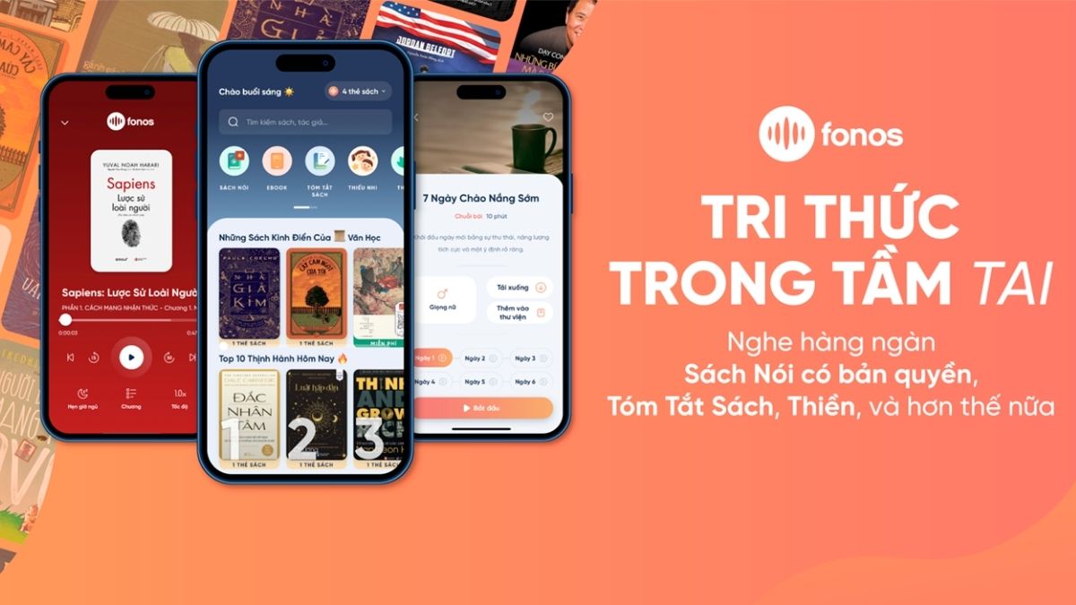 Tải Fonos: Ứng dụng Sách nói, thiền định và Ebook online