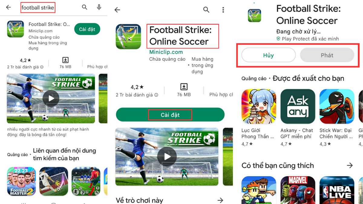 Cách tải Football Strike trên điện thoại Android, iOS