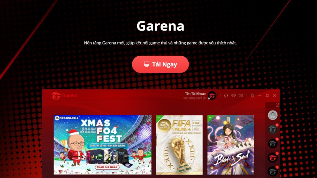 Tải Garena PC: Mạng xã hội dành cho các game thủ