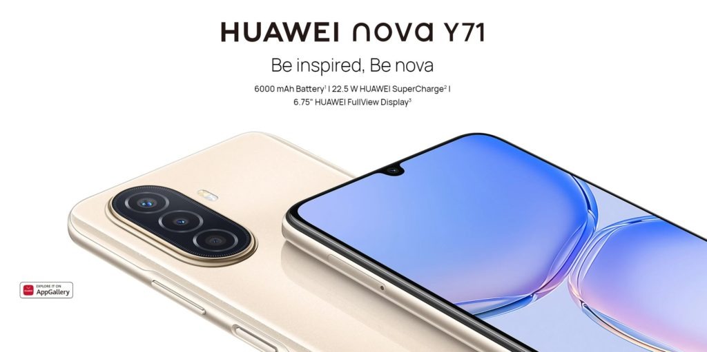 Huawei Nova Y71 ra mắt: Pin 6000mAh, camera 48MP