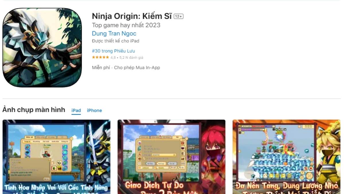 Tải Ninja Origin - Ninja huyền thoại APK trên Android, iOS
