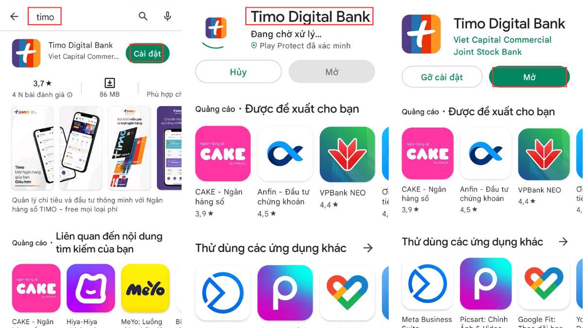 Tải Timo Bank: Mở tài khoản ngân hàng, gửi tiết kiệm online