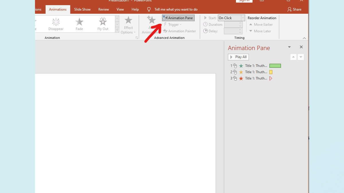 Cách thêm hiệu ứng động (Animations) trong PowerPoint