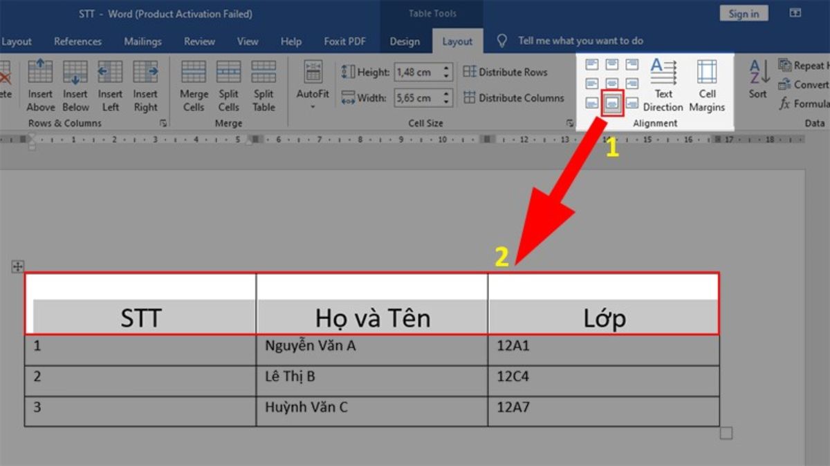 6 cách căn giữa ô trong Word siêu dễ và nhanh nhất