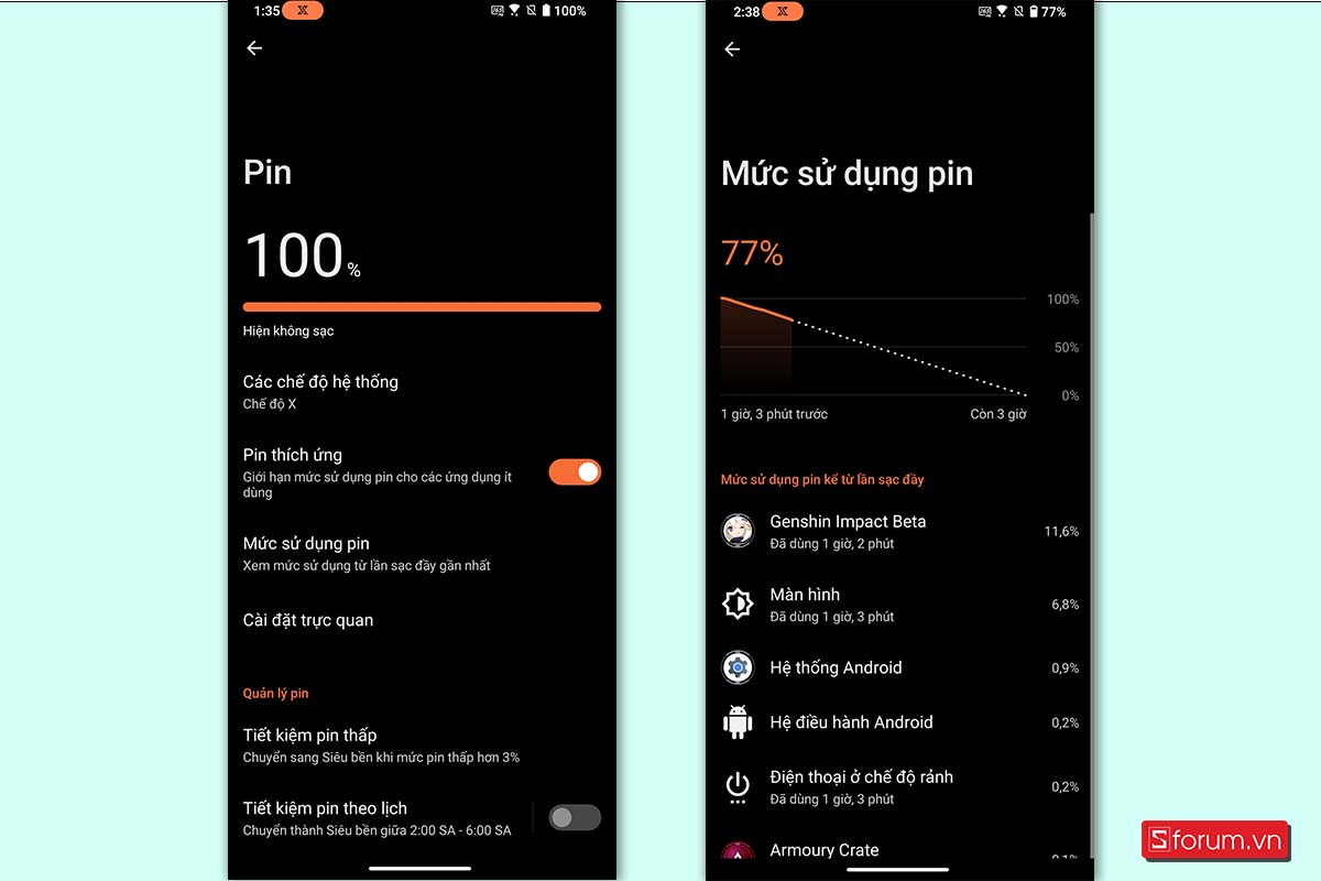 Đánh giá pin ROG Phone 7 Ultimate: Hiện đại thì hại điện, pin 6000mAh ...