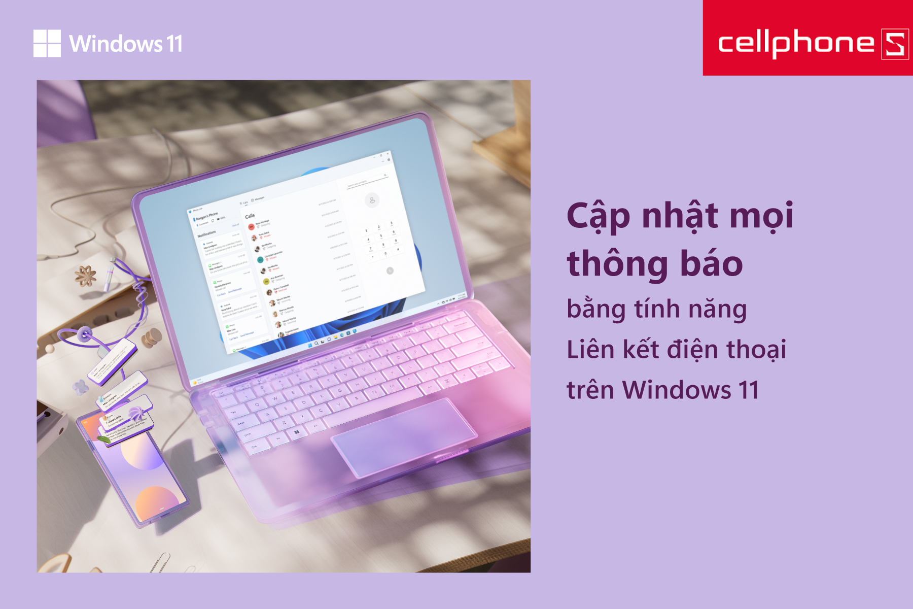 Sử dụng điện thoại ngay trên máy tính tiện lợi với ứng dụng Phone Link ...