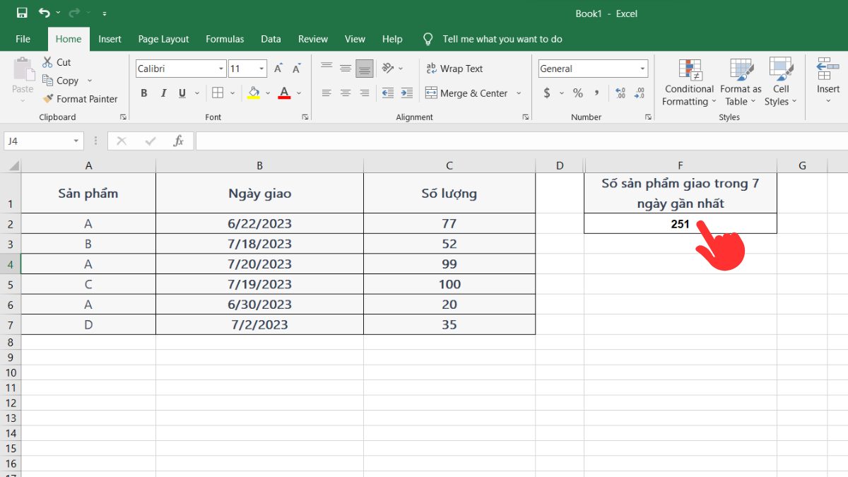 Cách dùng hàm SUMIFS trong Excel tính tổng nhiều điều kiện