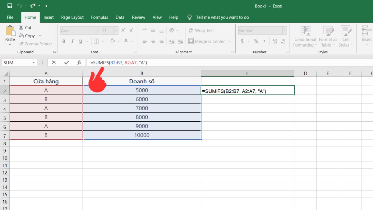 Cách dùng hàm SUMIFS trong Excel tính tổng nhiều điều kiện