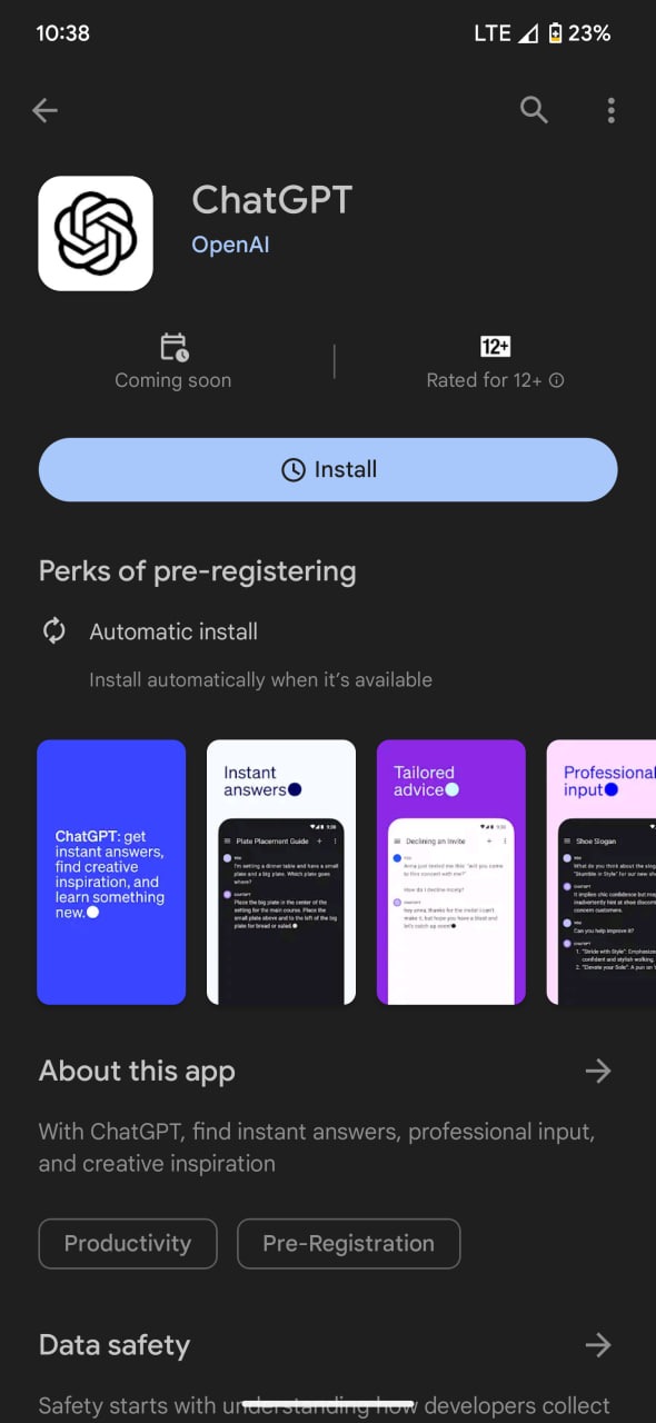 Chính thức: ChatGPT sẽ có mặt trên Android vào tuần tới