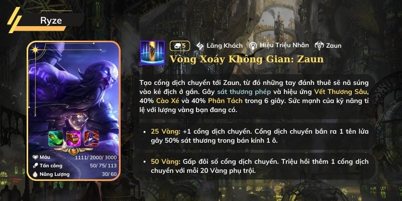 ĐTCL: Cách tận dụng hiệu quả Ryze Hiệu Triệu Nhân trong phiên bản 13.14
