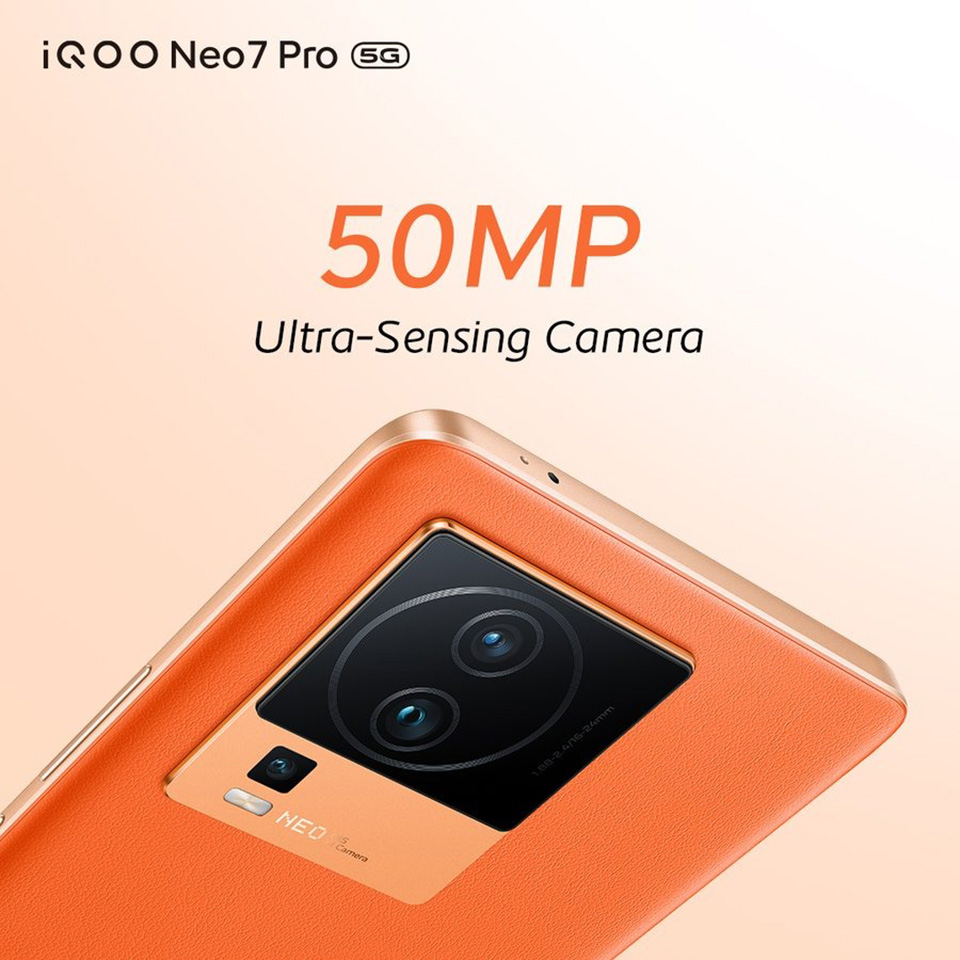 iQOO Neo 7 Pro sắp ra mắt có gì hấp dẫn: Màn hình 120Hz, chip SD8+ Gen 1, 3 camera 50MP,...