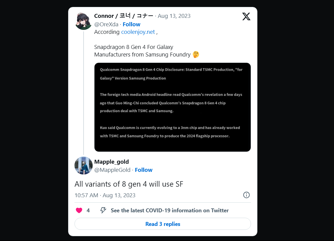 Toàn bộ Snapdragon 8 Gen 4 sẽ do Samsung sản xuất, sắp có "rồng lửa" mới?