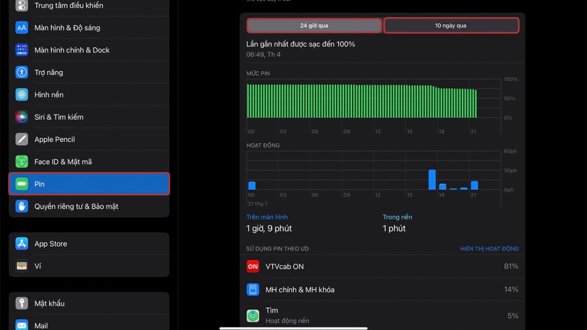 Cách kiểm tra pin iPad tiện lợi mà chưa chắc bạn đã biết!