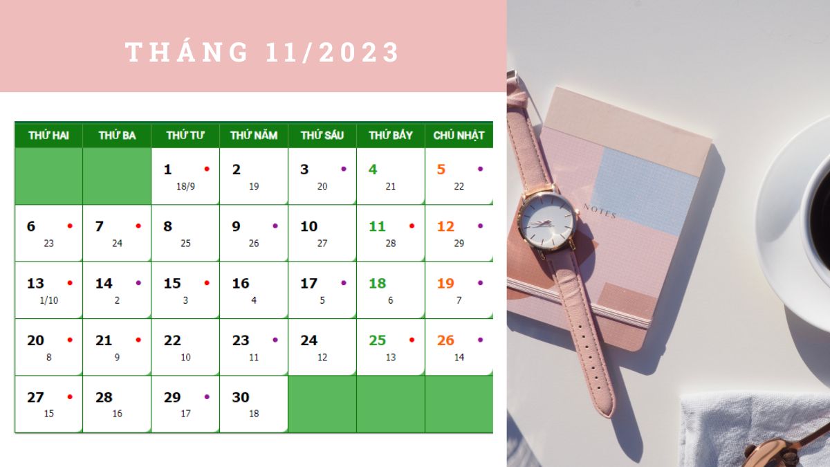 Lịch âm dương năm 2023 - Xem sự kiện ngày giờ lịch vạn niên