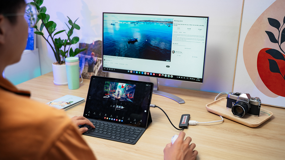 Cùng setup góc làm việc trong mơ ở studio với Galaxy Tab S9 Plus