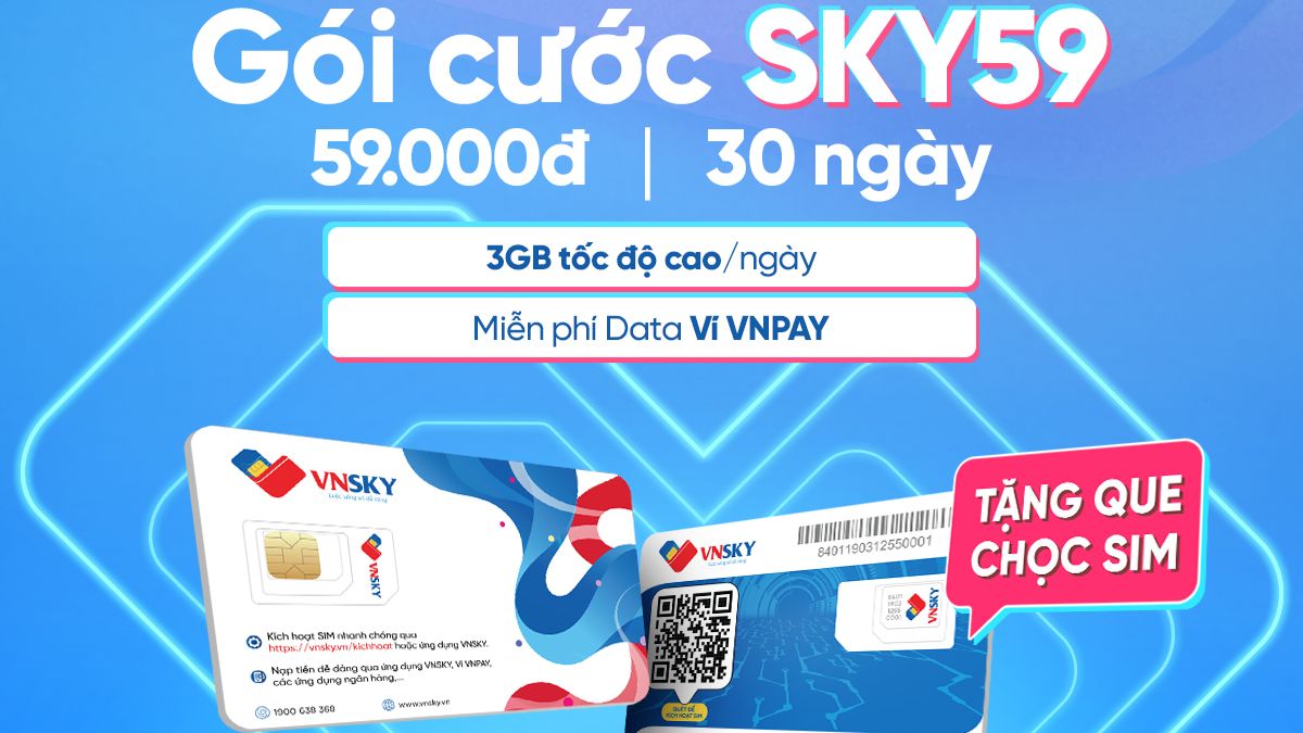 Sim mới của VNPAY - Sim siêu data VNSKY có gì hot?