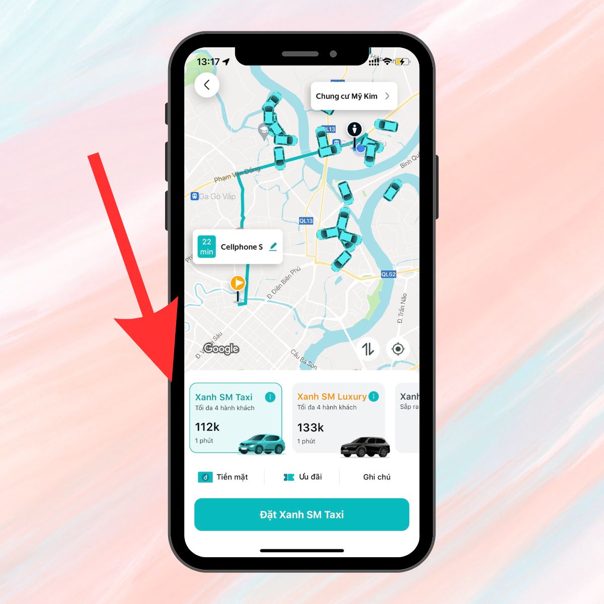 Mách bạn cách đặt xe ô tô điện, xe máy điện Xanh SM trong một nốt nhạc