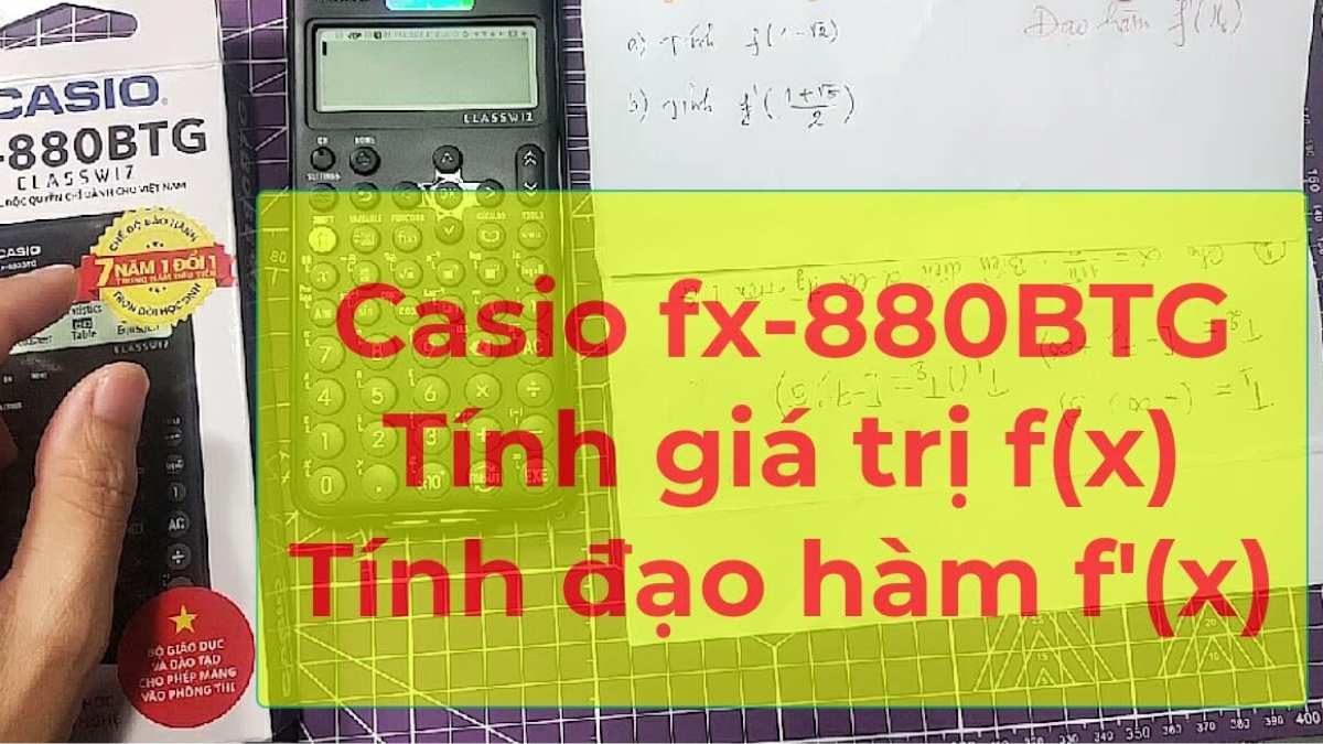 Cách bấm máy tính đạo hàm online và ví dụ chi tiết nhất