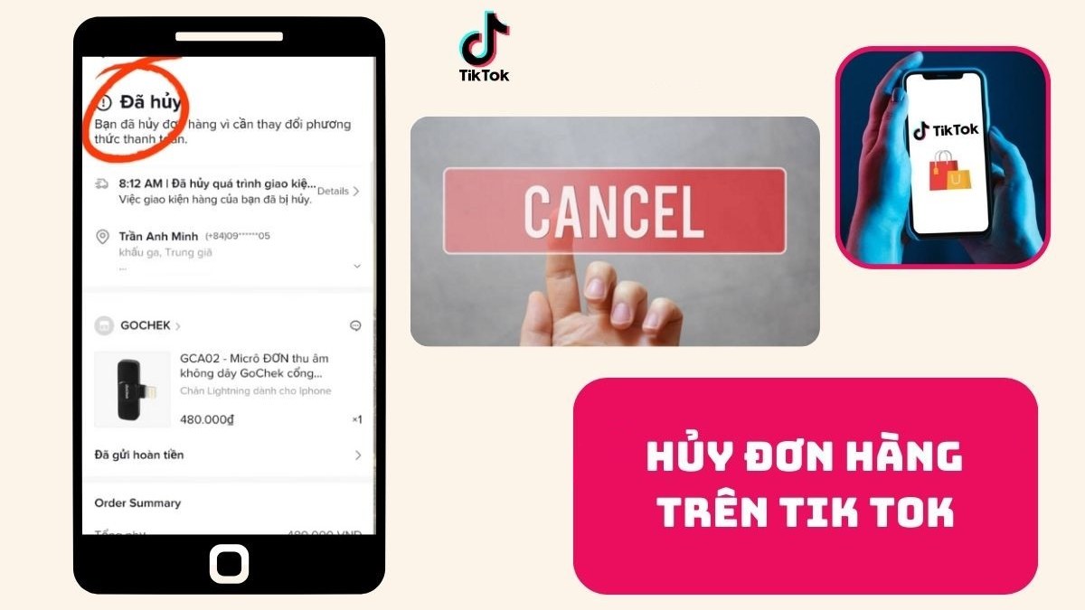 Cách hủy đơn hàng trên TikTok đơn giản, khi chờ vận chuyển