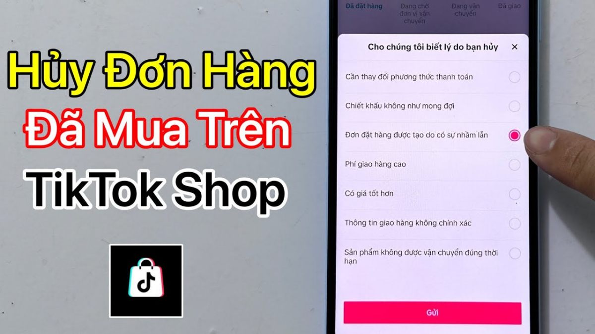 Cách hủy đơn hàng trên TikTok đơn giản, khi chờ vận chuyển