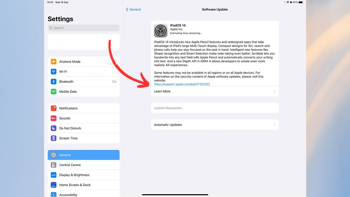 Cách cập nhật iPadOS 14 cho iPad Air chi tiết, đơn giản