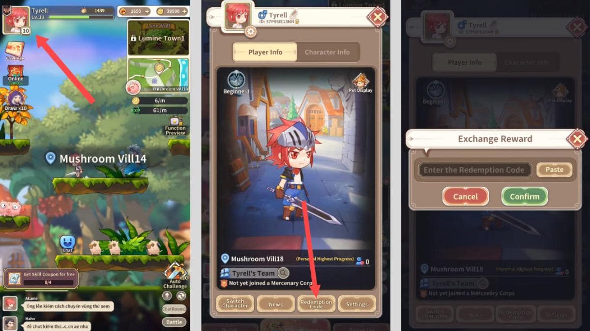 Code Nấm Và Anh Hùng mới nhất | Cách nhập code