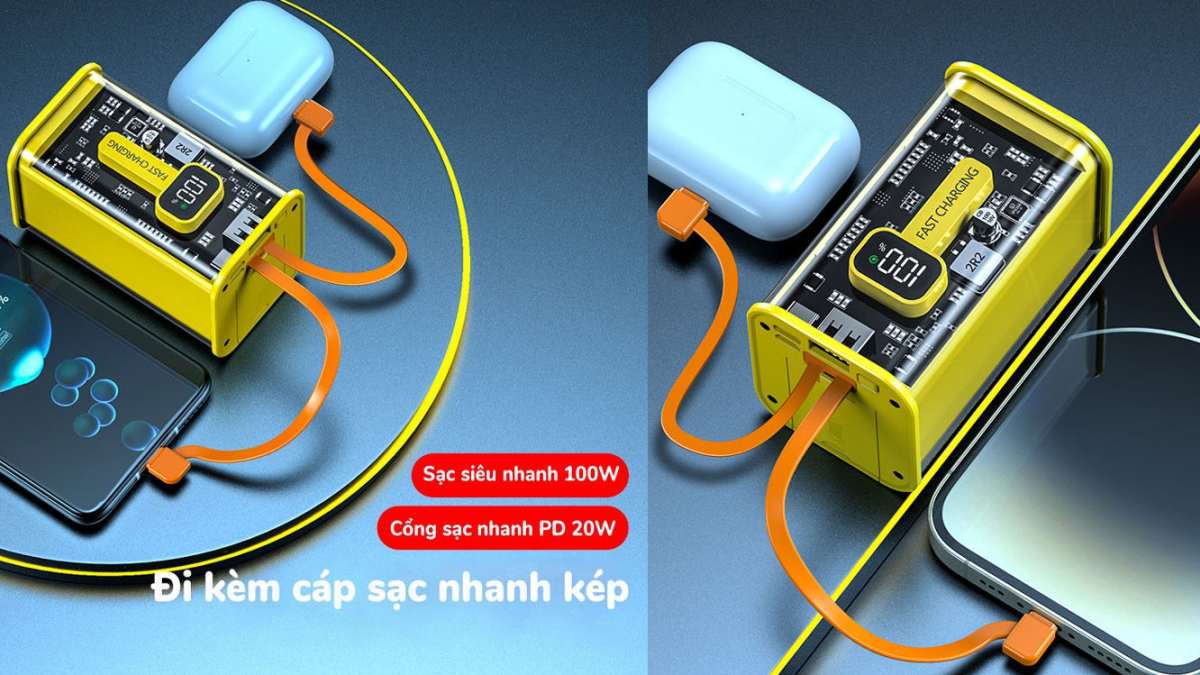 Top 7 Pin sạc dự phòng trong suốt cho dân thích công nghệ