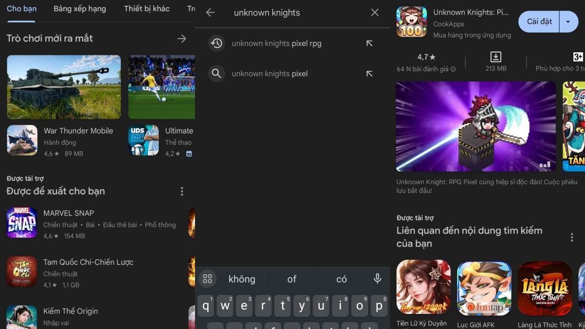 Tải Unknown Knights: Pixel RPG trên điện thoại Android, IOS