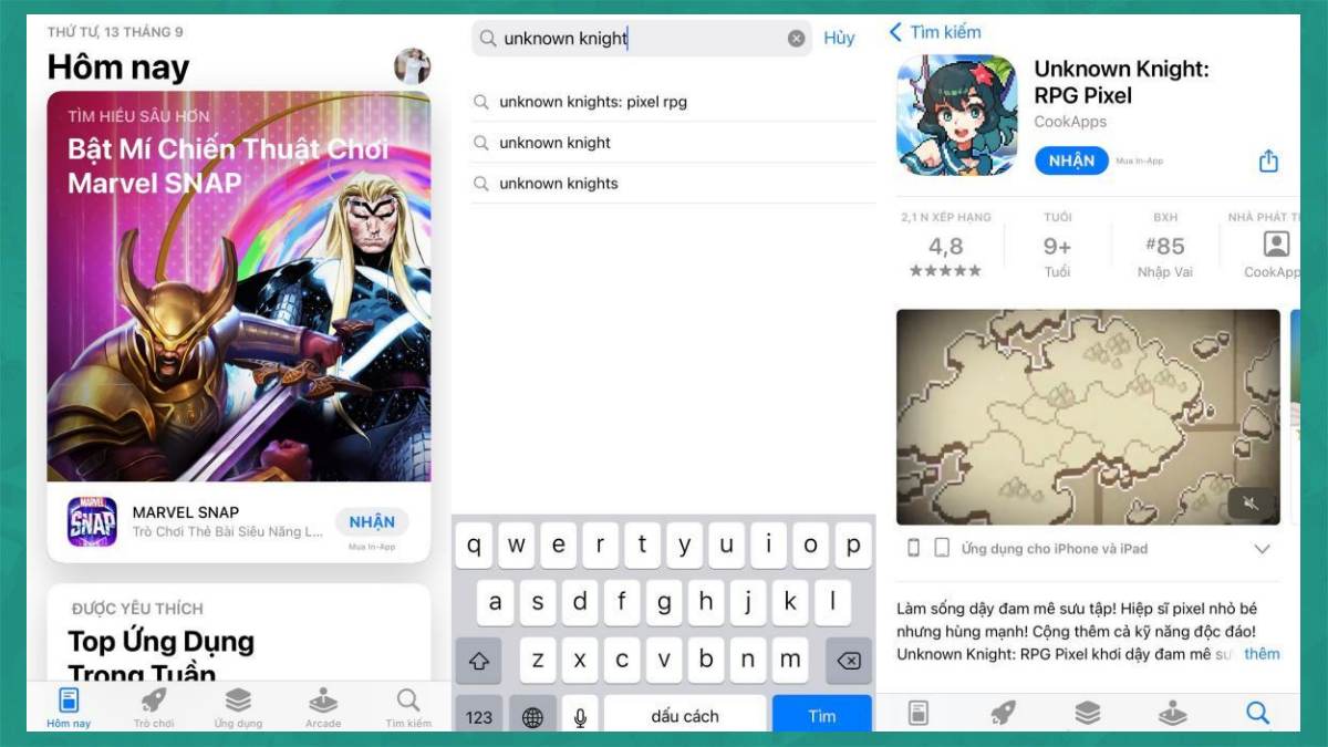 Tải Unknown Knights: Pixel RPG trên điện thoại Android, IOS