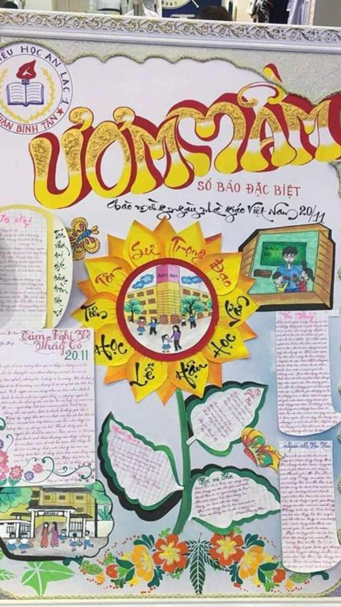 Gợi ý 50+ mẫu báo tường 20/11 đoạt giải, đẹp, ý nghĩa