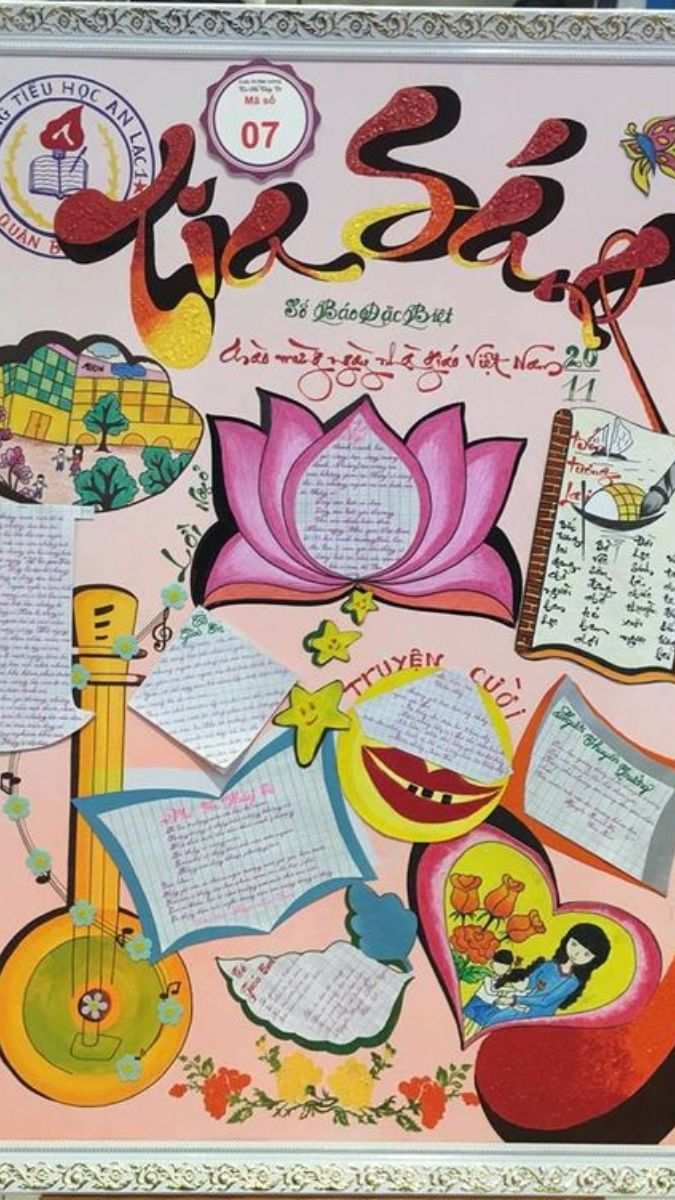 Gợi ý 50+ mẫu báo tường 20/11 đoạt giải, đẹp, ý nghĩa