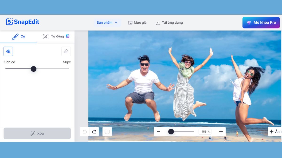 Cách sử dụng SnapEdit để xoá vật thể thừa bằng AI