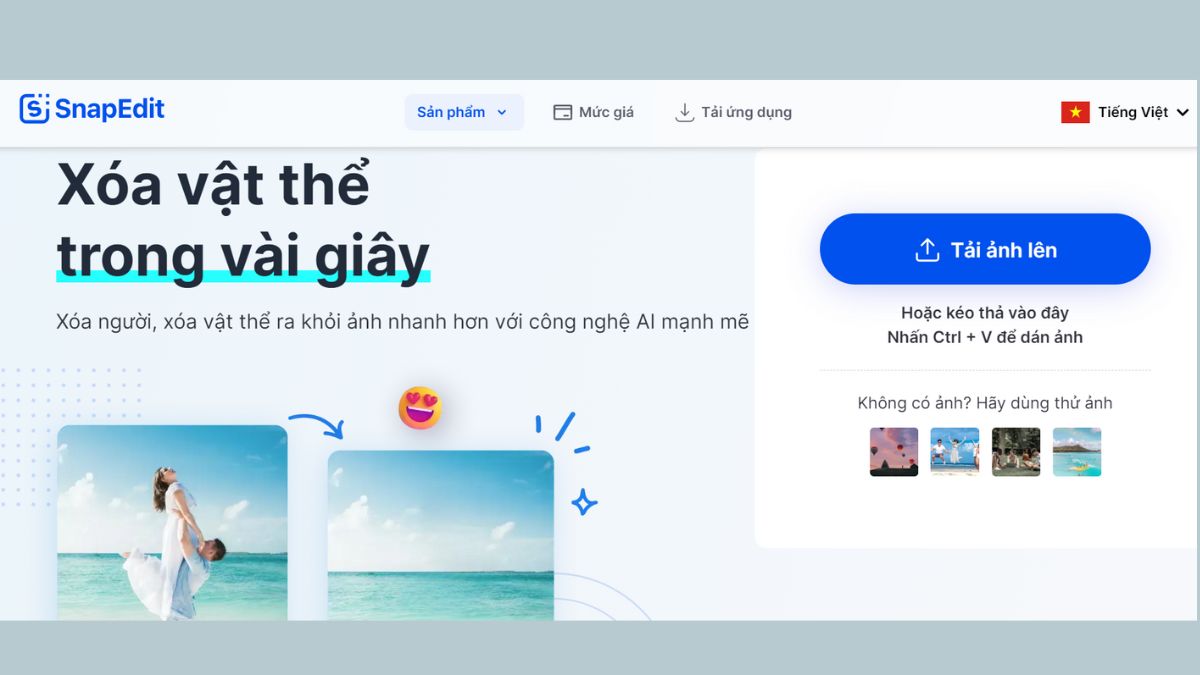 Cách sử dụng SnapEdit để xoá vật thể thừa bằng AI