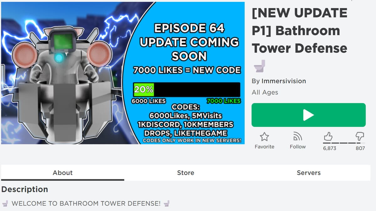 Code Bathroom Tower Defense X mới nhất 2024, cách nhập code