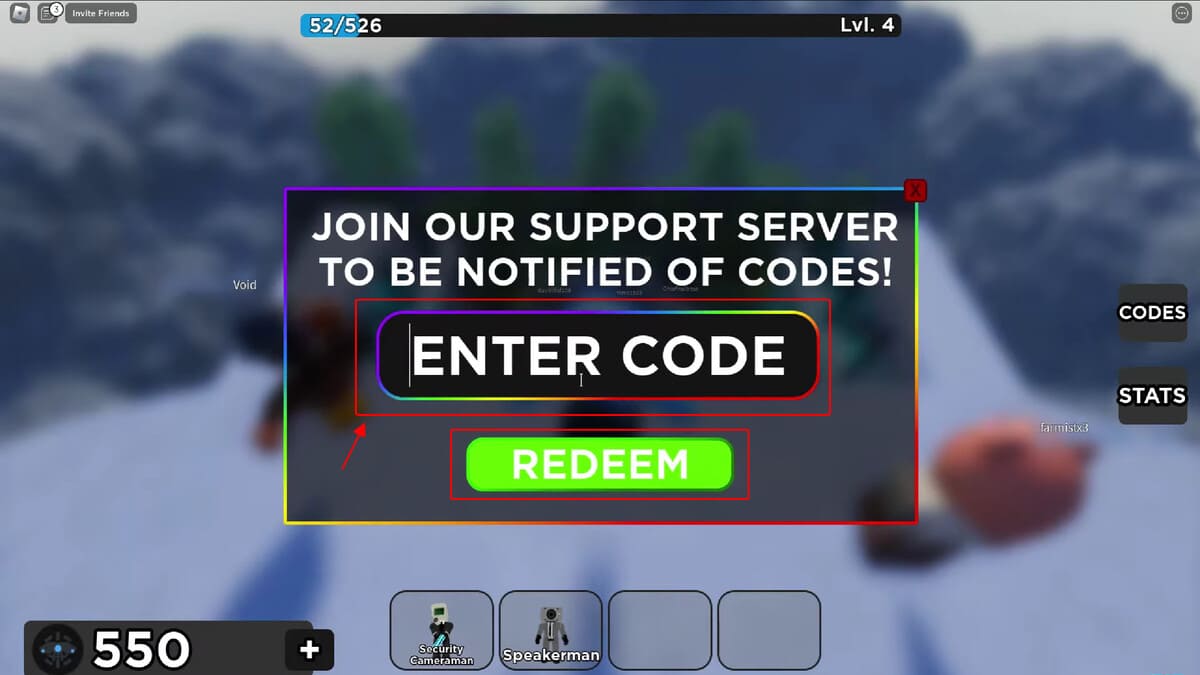 Code Bathroom Tower Defense X mới nhất 2024, cách nhập code