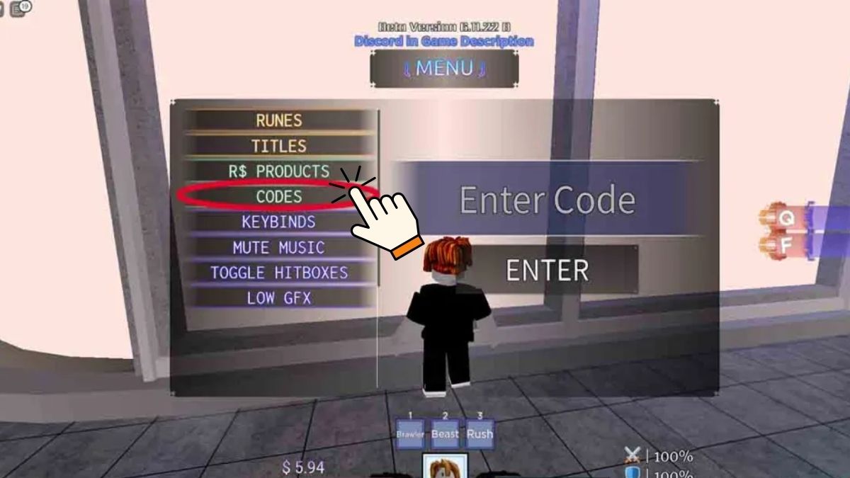 Code Cursed Arena Roblox mới nhất 2024