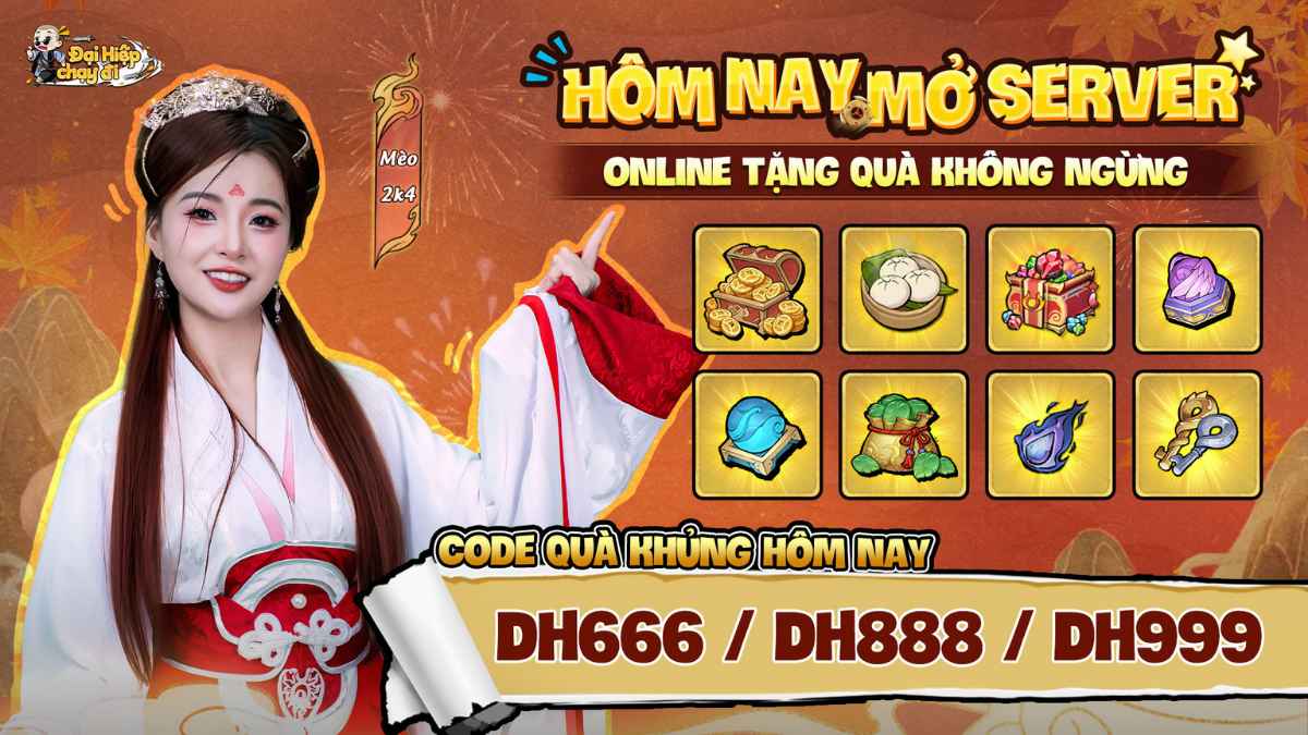 Tổng Hợp Code Đại Hiệp Chạy Đi Mới Nhất Tháng 2 2024