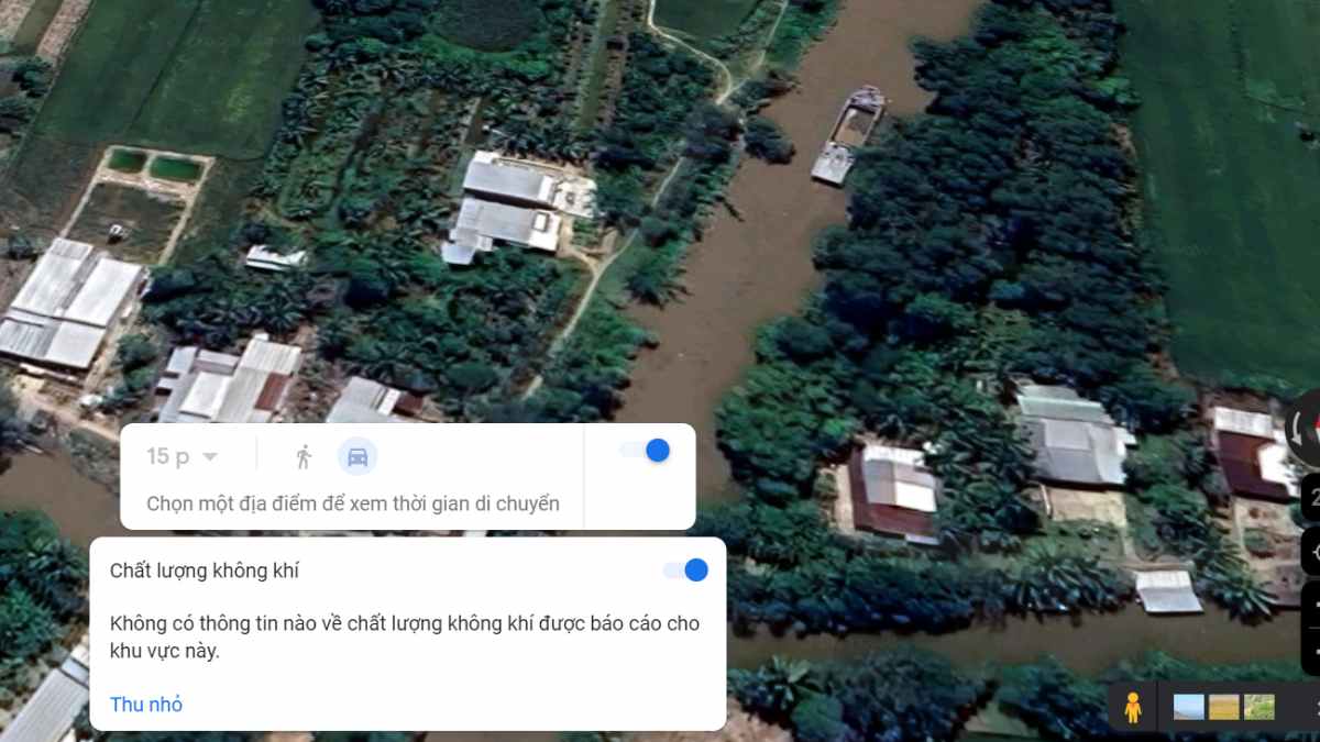Cách xem bản đồ vệ tinh trên Google Maps trực tiếp thấy nhà