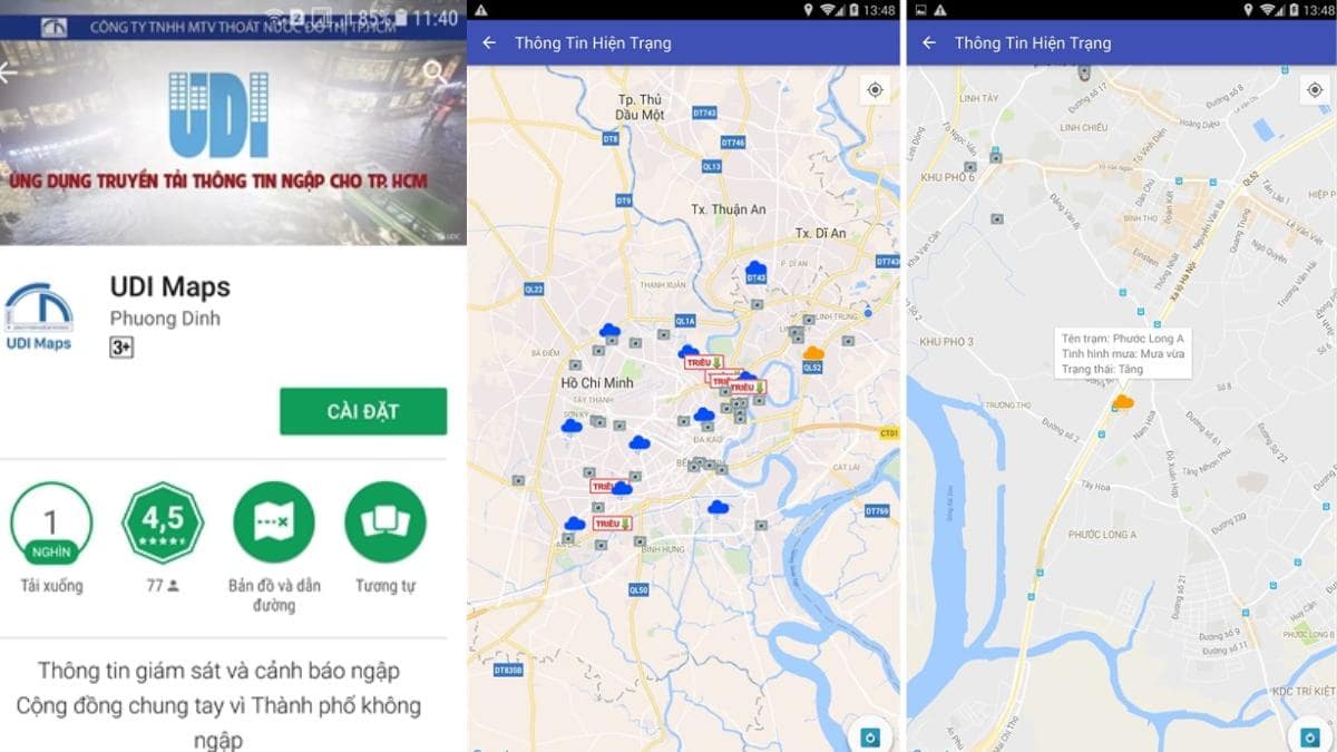 Tải UDI Maps - Tra cứu địa điểm ngập nước tại TP.HCM