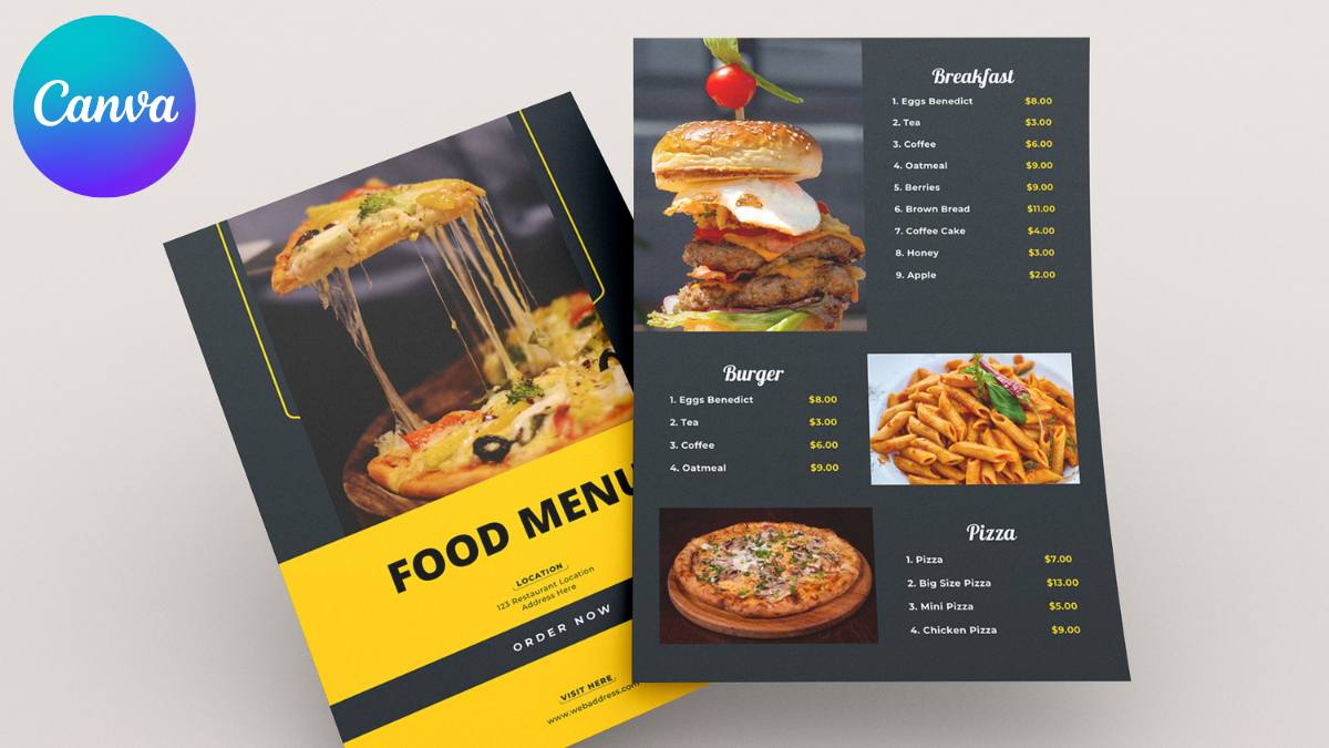 Hướng dẫn cách tạo menu trên Canva chuyên nghiệp