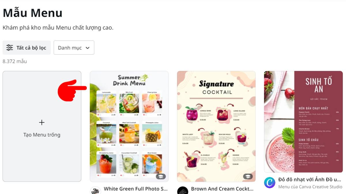 Hướng dẫn cách tạo menu trên Canva chuyên nghiệp
